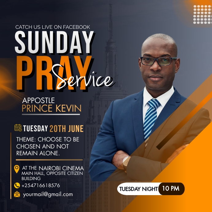 Church event Poster/Flyer with guests Template | PosterMyWall