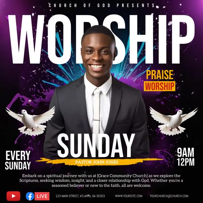 Church Event Template design (3) | PosterMyWall