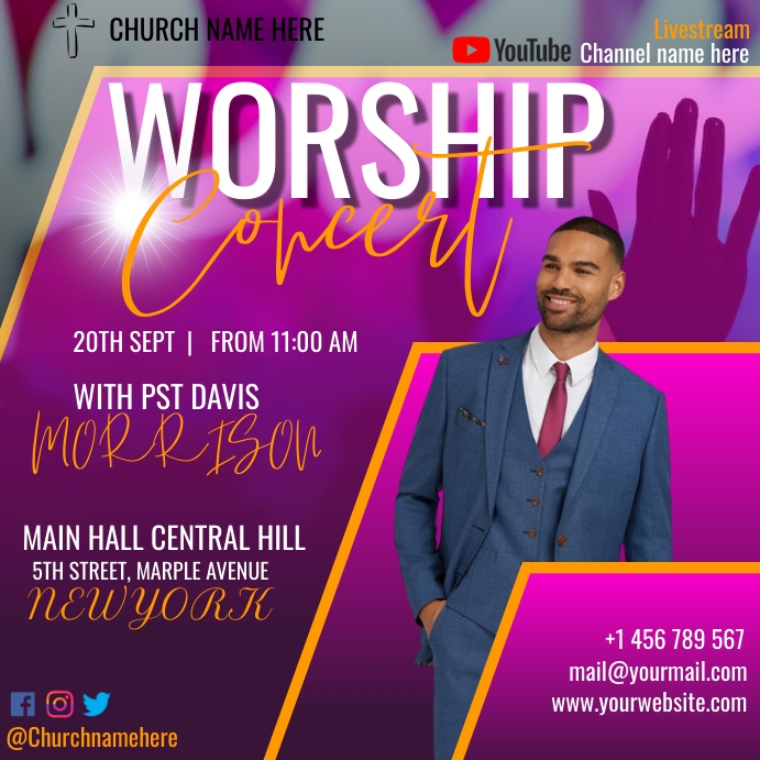 CHURCH EVENT TEMPLATE | PosterMyWall
