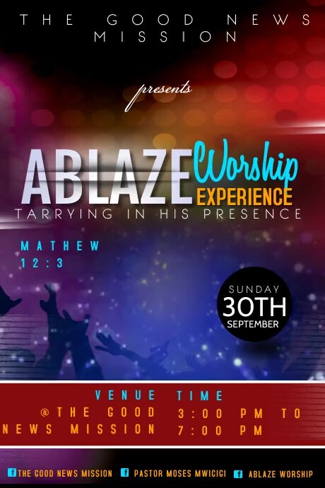 Church event video template | PosterMyWall