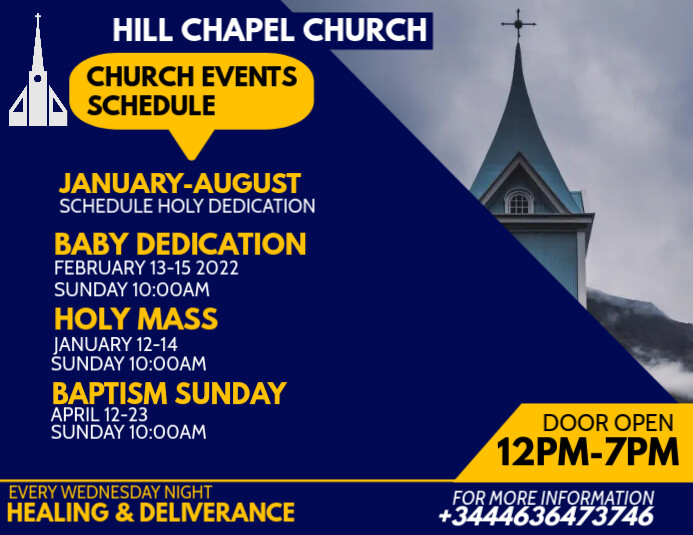 church events schedule flyer Template | PosterMyWall