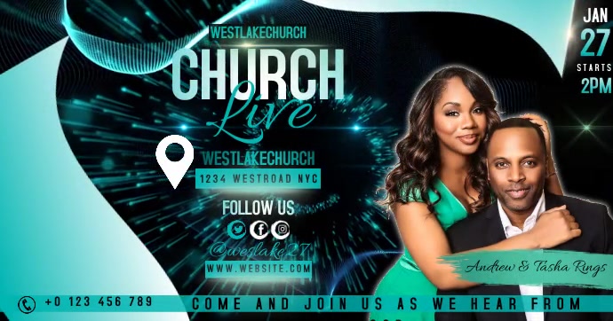 CHURCH FACEBOOK COVER AD DESIGN TEMPLATE | PosterMyWall
