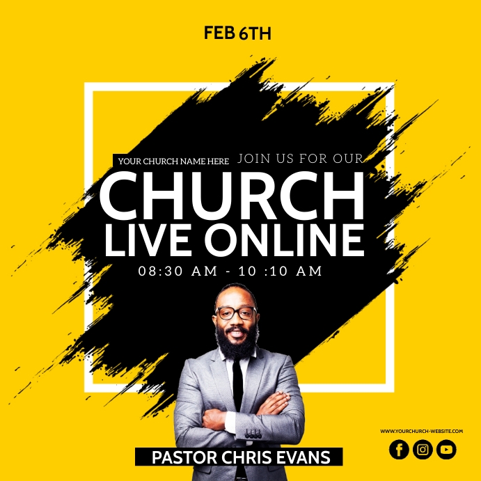 CHURCH FACEBOOK ONLINE AD TEMPLATE | PosterMyWall