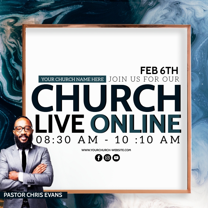 CHURCH FACEBOOK ONLINE AD TEMPLATE | PosterMyWall