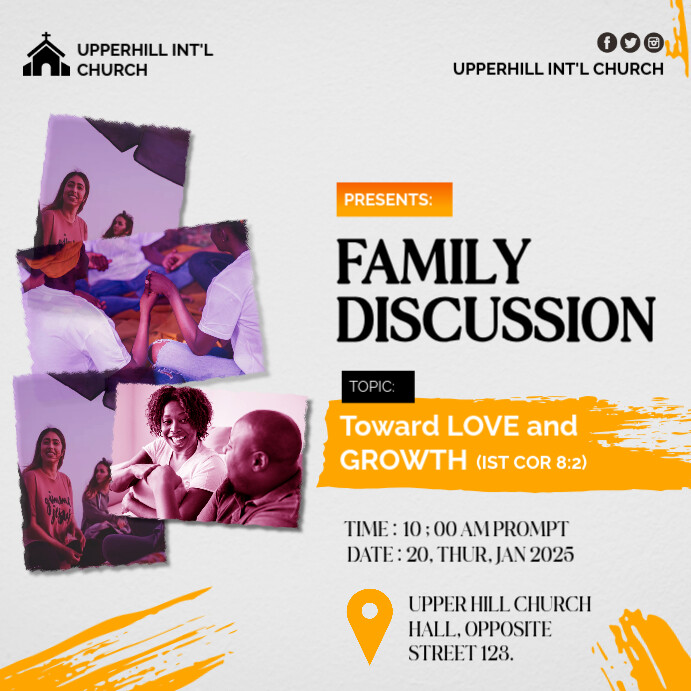 Copy of church family discussion | PosterMyWall