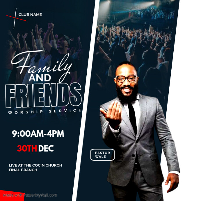 Copy of church family service | PosterMyWall