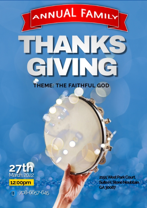 Church Family Thanksgiving (2) Template | PosterMyWall