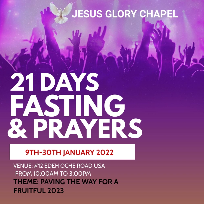 Church fasting and prayer Template | PosterMyWall