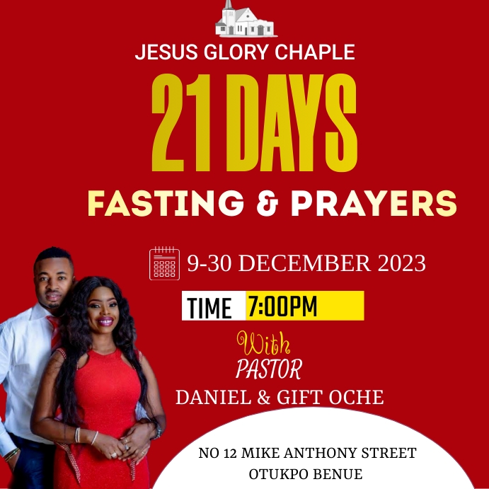 Church fasting and prayer flyer Template | PosterMyWall
