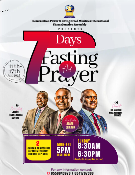 CHURCH FASTING AND PRAYER FLYER TEMPLATE | PosterMyWall