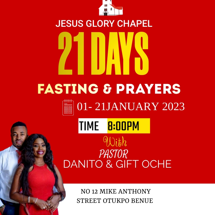 Church fasting and prayer program Template | PosterMyWall