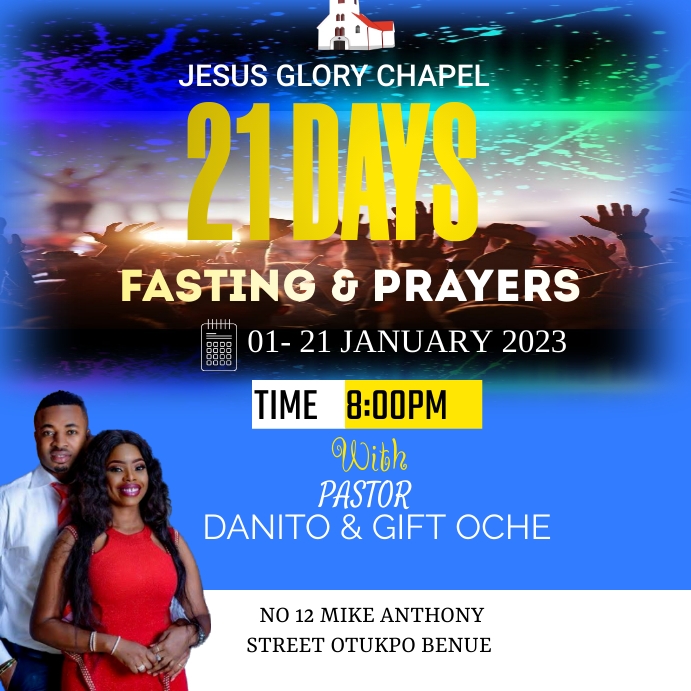 Church fasting and prayer program Template | PosterMyWall