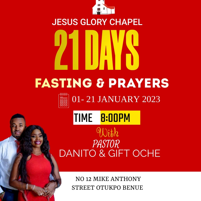 Church fasting and prayer program Template | PosterMyWall