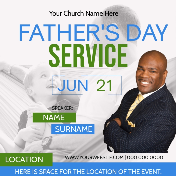 Church Father's Day Event Template | PosterMyWall
