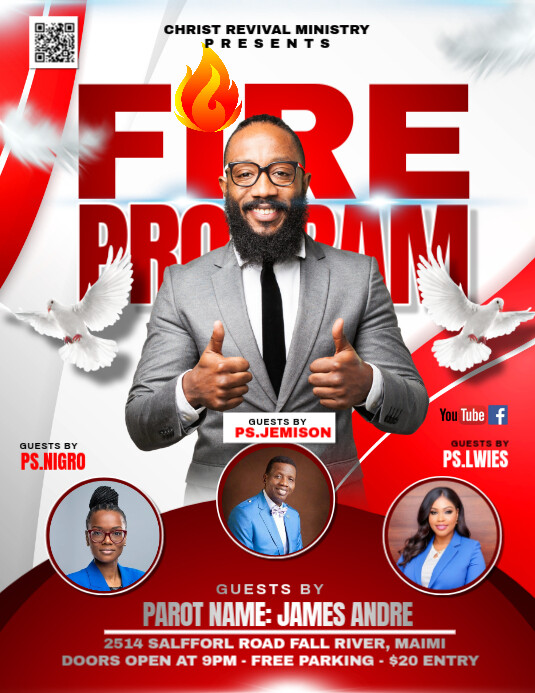 Copy of CHURCH FIRE PROGRAM | PosterMyWall