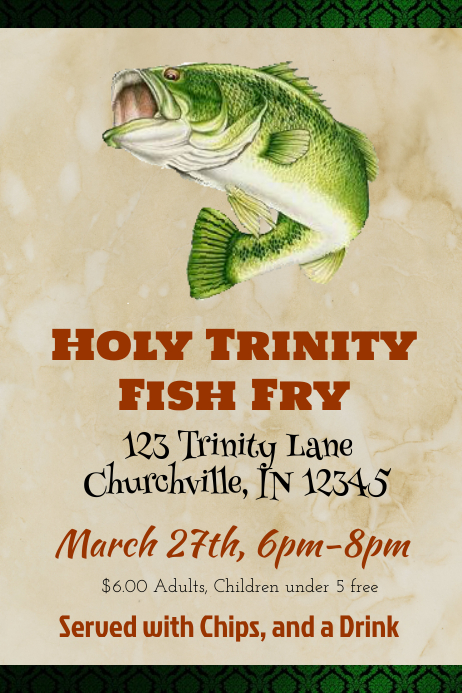 Church Fish Fry Template | PosterMyWall