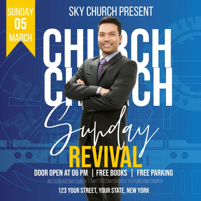 CHURCH FLAYER Template | PosterMyWall