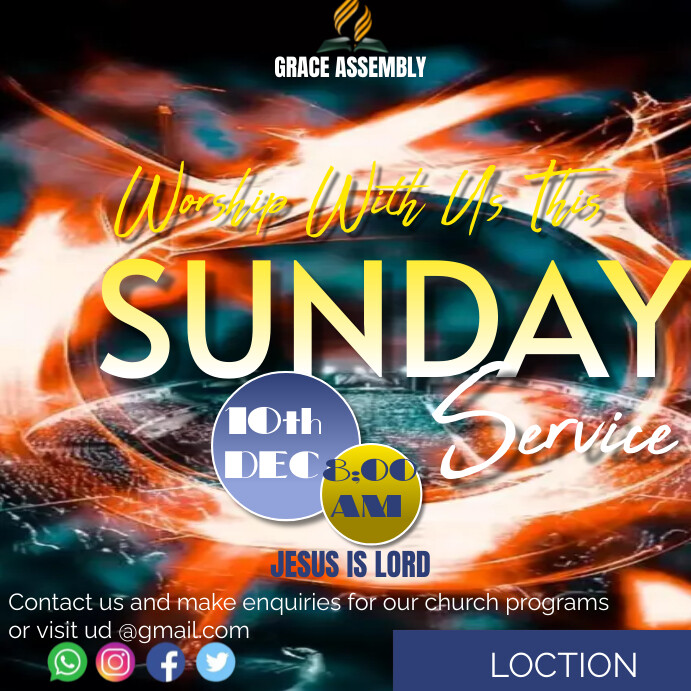 Plantilla de church flier template | PosterMyWall