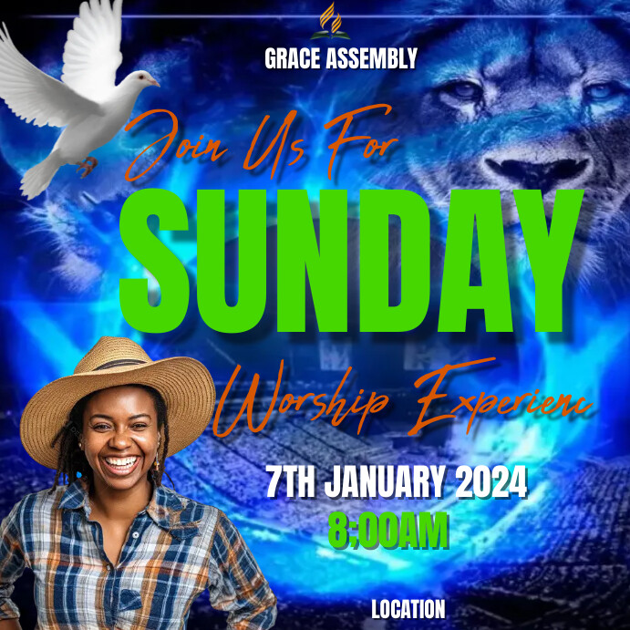 Plantilla de church flier template | PosterMyWall