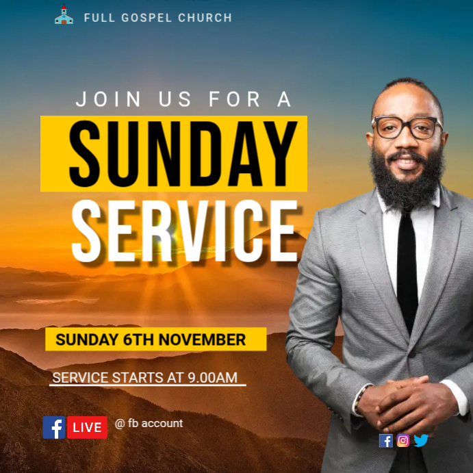 church flyer, church poster, church events Template | PosterMyWall