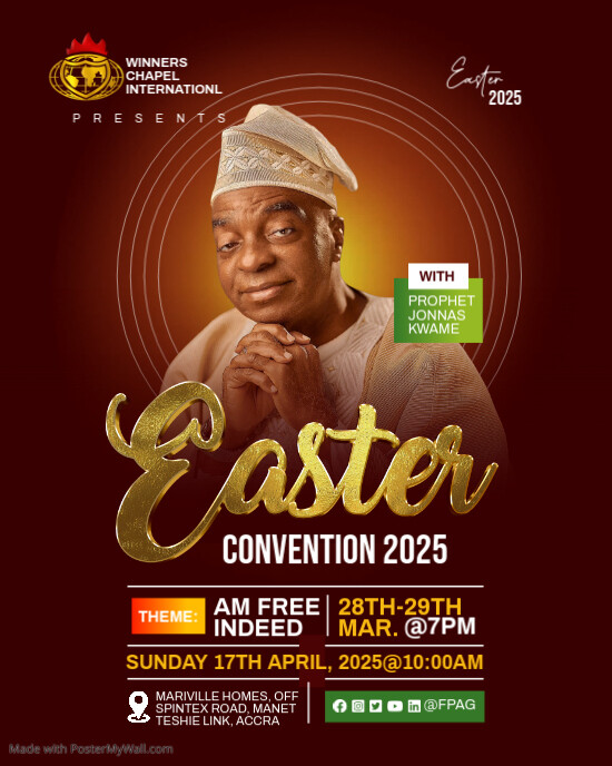 Copy of Church Flyer, Easter Convention Flyer | PosterMyWall