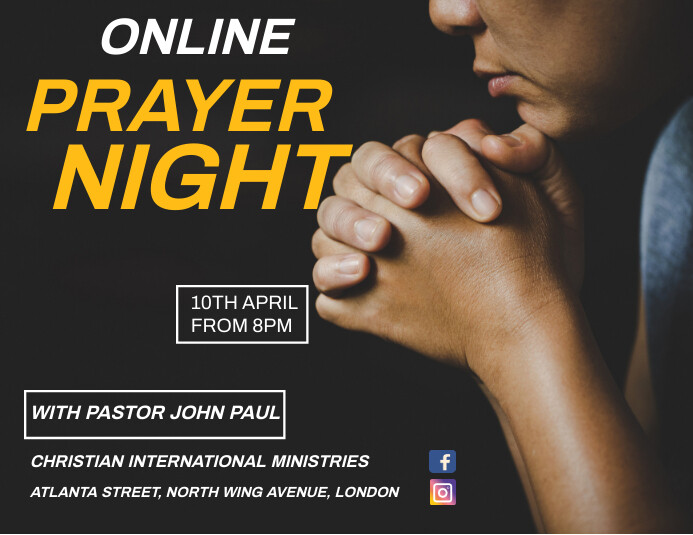 Church Flyer, virtual prayers, pray, prayers Template | PosterMyWall
