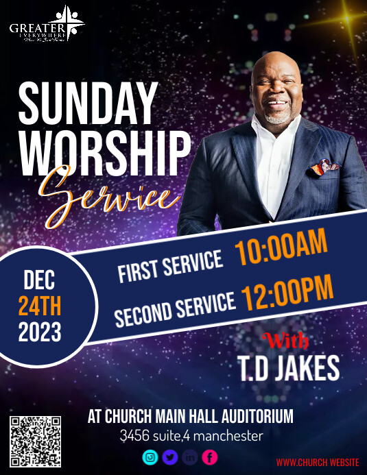 church flyer (1) Template | PosterMyWall