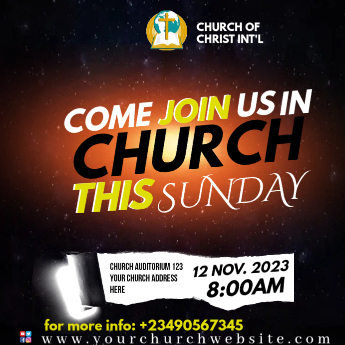 CHURCH FLYER Template | PosterMyWall