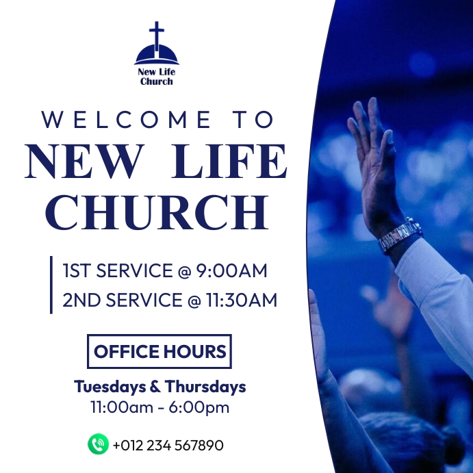 church flyer design template | PosterMyWall