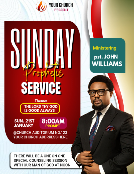 Plantilla de CHURCH FLYER | PosterMyWall