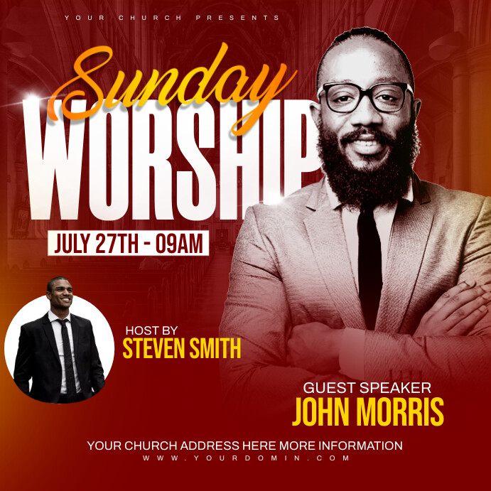 church flyer Template | PosterMyWall