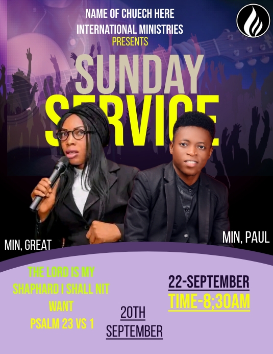 Pamflet Gereja Templat | PosterMyWall