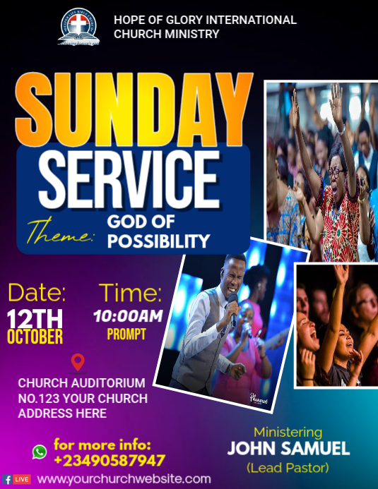 CHURCH FLYER Template | PosterMyWall