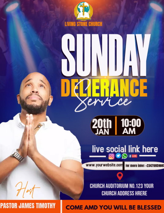 Plantilla de CHURCH FLYER | PosterMyWall