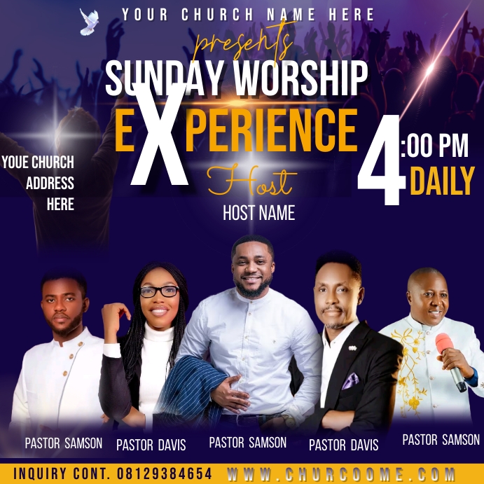 Pamflet Gereja Templat | PosterMyWall