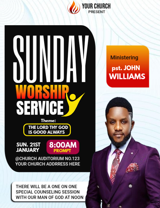 Plantilla de CHURCH FLYER | PosterMyWall