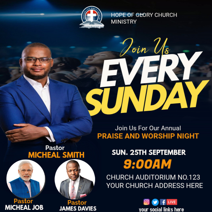 CHURCH FLYER Template | PosterMyWall