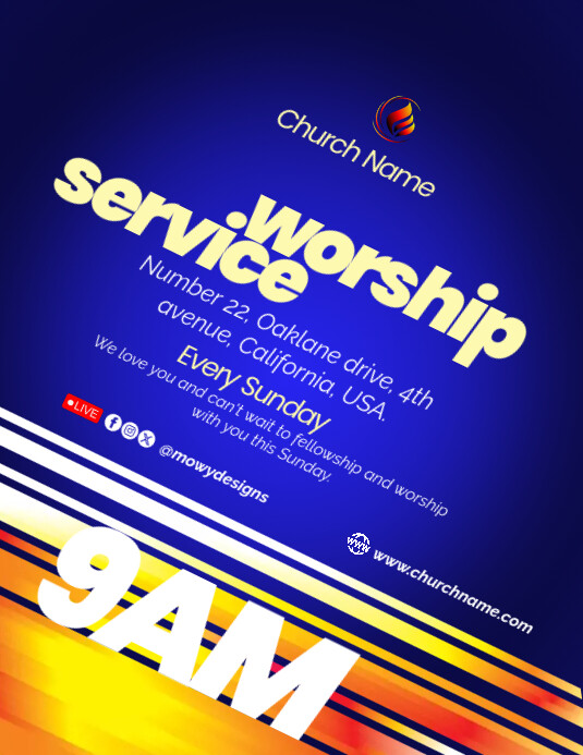 Church Flyer Templat | PosterMyWall