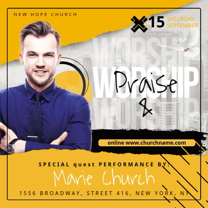 Pamflet Gereja Templat | PosterMyWall