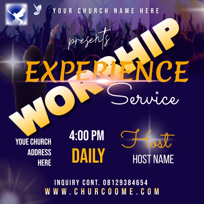 Pamflet Gereja Templat | PosterMyWall