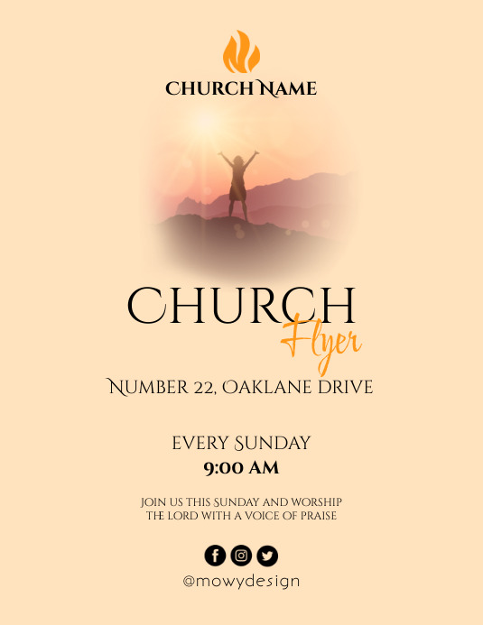 Pamflet Gereja Templat | PosterMyWall