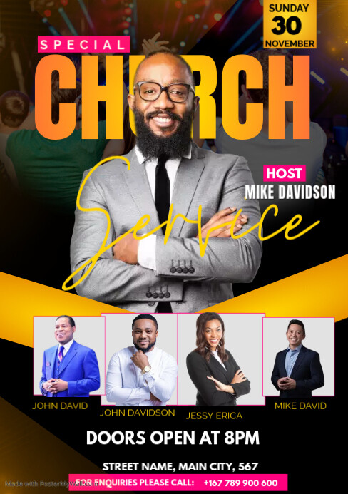 church flyer Template | PosterMyWall