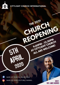 church reopening flyer Template | PosterMyWall