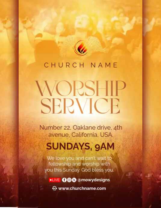 Plantilla de Church Flyer | PosterMyWall