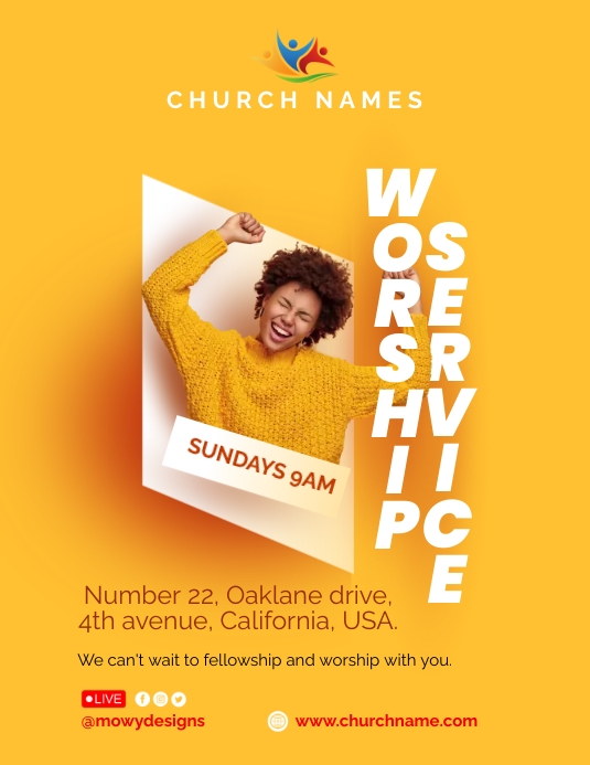 Plantilla de Church Flyer | PosterMyWall