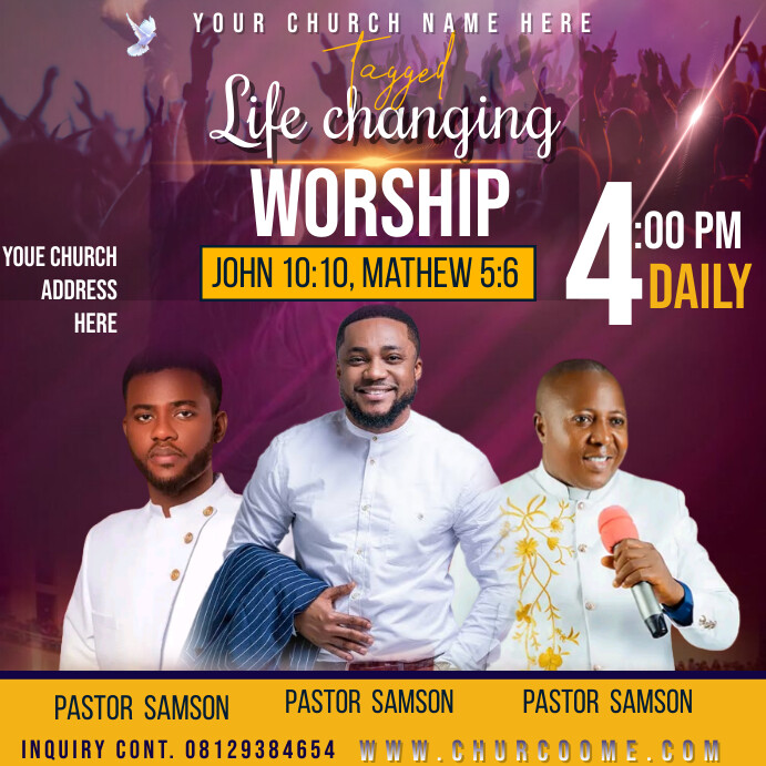 Plantilla de CHURCH FLYER | PosterMyWall