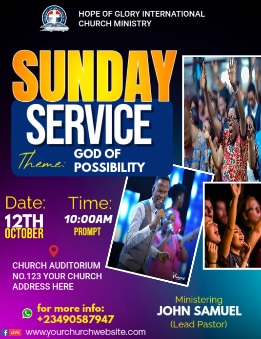 CHURCH FLYER Template | PosterMyWall