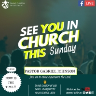church sunday service ad social media post Template | PosterMyWall