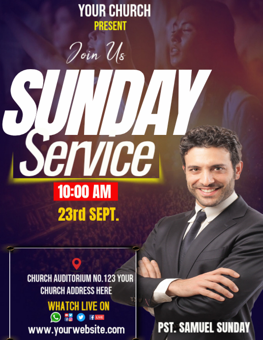 CHURCH FLYER Template | PosterMyWall