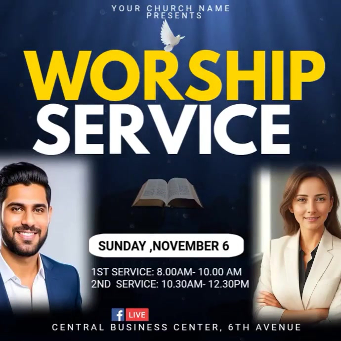 Pamflet Gereja Templat | PosterMyWall